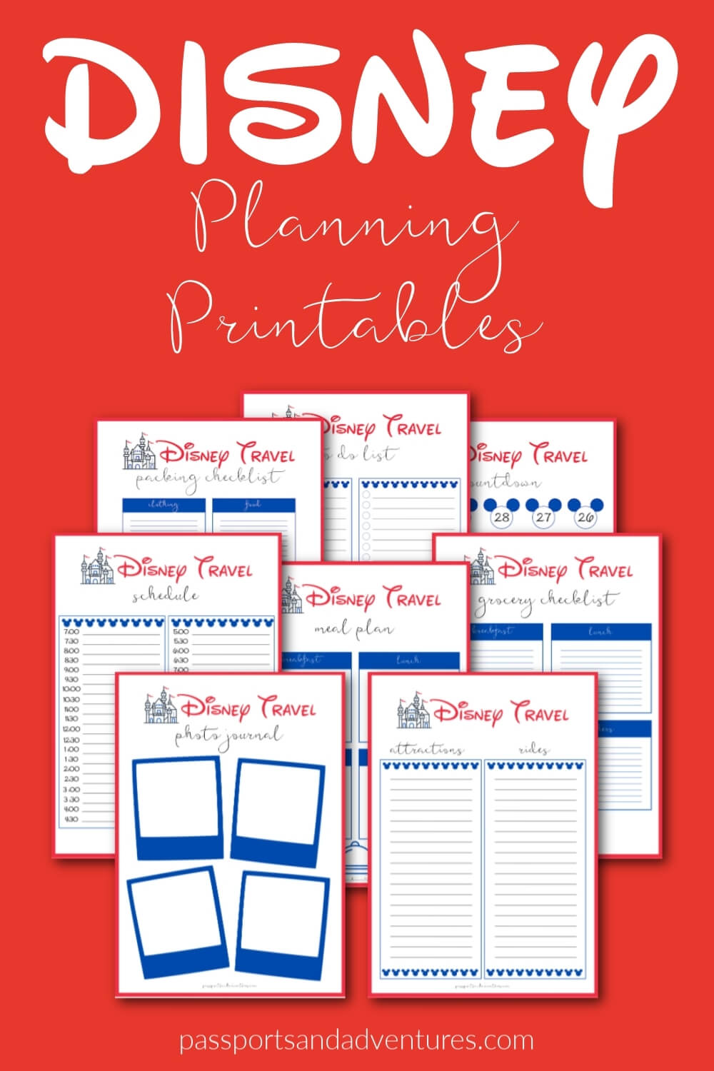 Disney Planning Free Printables