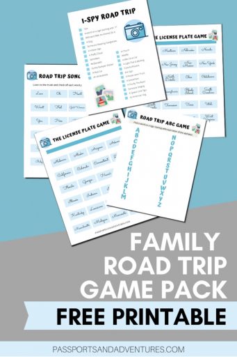 US Road Trip Games for Kids (Printable)