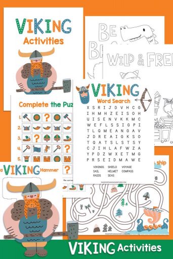 Fun Viking Activity Book Printable (6 Viking Worksheets)