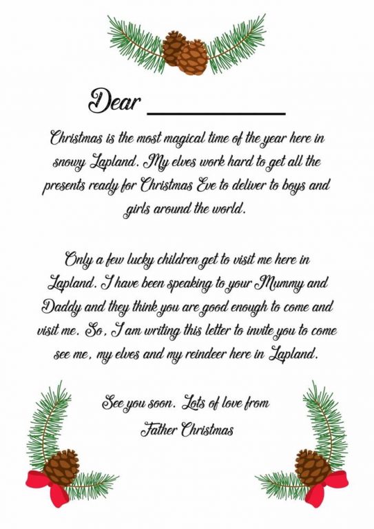 Santa Invitation Letter To Lapland Passports And Adventures